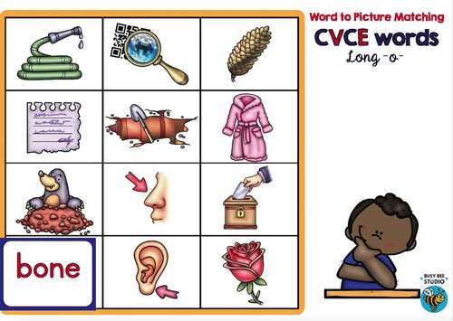 CVCE Words Long O Boom Cards Word to Picture Matching Game by Busy Bee ...