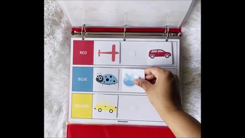 Color Sorting & Shapes Puzzle Activities, Learning Binder, Busy Book ...