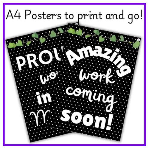 Awesome work coming soon posters Farmhouse Classroom Decor Theme
