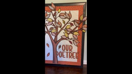 Poetree Poetry Tree ELA or Any Subject Bulletin Board or Door Decoration
