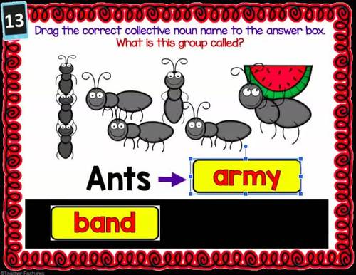 Collective Nouns Grammar Practice Activities Google Slides CCSS.ELA.L.2.1.a