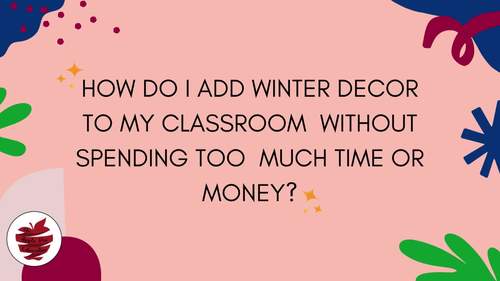 Christmas/Winter Classroom Decor:editable schedule cards and labels