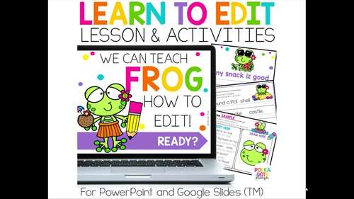 Writing Complete Sentences and Editing Practice for PowerPoint & Google ...