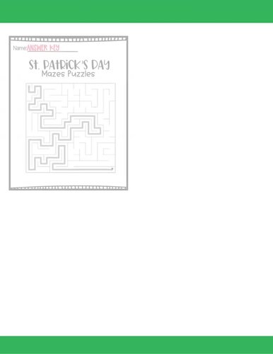 St. Patrick’s Day Mazes Puzzles | St. Patrick’s Day Maze Puzzle Fun