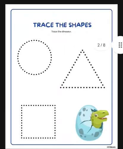 Dinosaur Fine Motor Activities for Occupational Therapy | Trace Cut ...