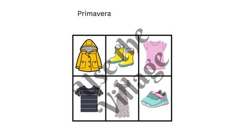SPANISH Four Seasons Clothes Sorting Mats Clothing Study Activity ...
