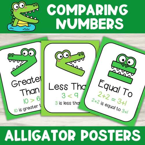 Comparing Numbers Alligator Posters | Greater Than Less Than Equal To ... Comparing Numbers Alligator Posters | Greater Than Less Than Equal To ...