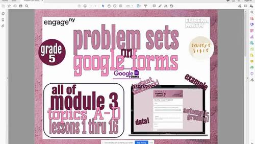 Eureka Math/EngageNY Problem Sets on Google Forms Grade 5, Module 3 ...