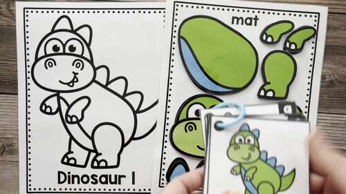 Build a Dinosaur- Following Directions- Preschool, Kindergarten ...