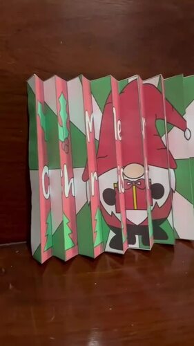Merry Christmas Agamographs Craft Coloring Art Project | Christmas Gnomes