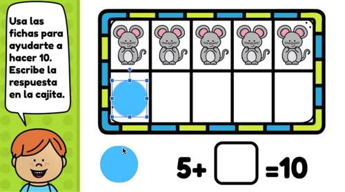 Google Slides and Seesaw Math in Spanish- Haciendo 10 | TPT