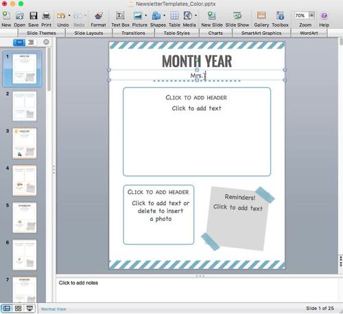 Year of Monthly Newsletters (Editable PowerPoint Version) by Common ...