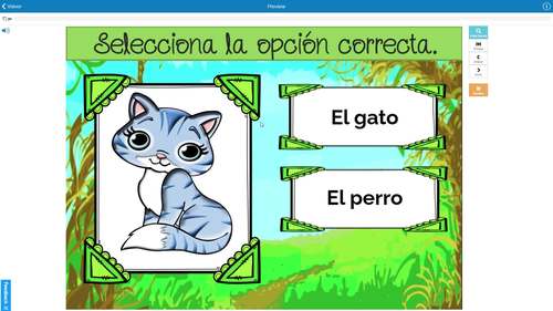 Spanish Animals Vocabulary & Definite Articles Boom Cards by La Maestra ...