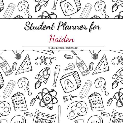 DIY Student Planner, Daily Routines for Elementary Students, Printable