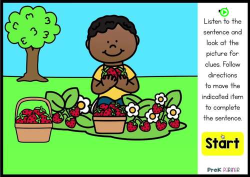 BOOM Cards: Complete the Sentence by PreK Partner | TPT