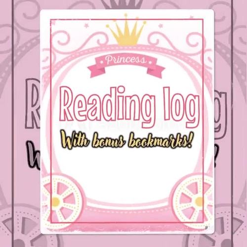 Princess reading log with bonus bookmarks! by XOXO Beanie | TPT