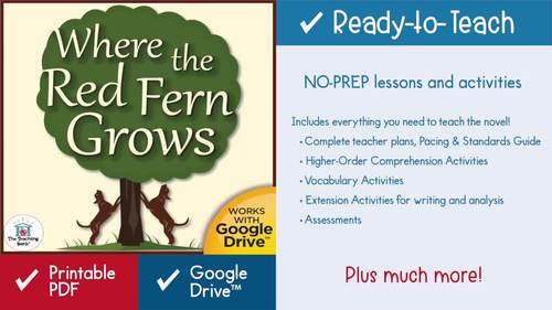 Where the Red Fern Grows Novel Study Book Unit by The Teaching Bank