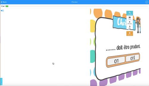 French Homophones Homonymes ONT ON | Spelling Homonyms BOOM CARDS