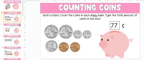 Counting Coins DIGITAL Activities BUNDLE | Money | Google Slides by ...