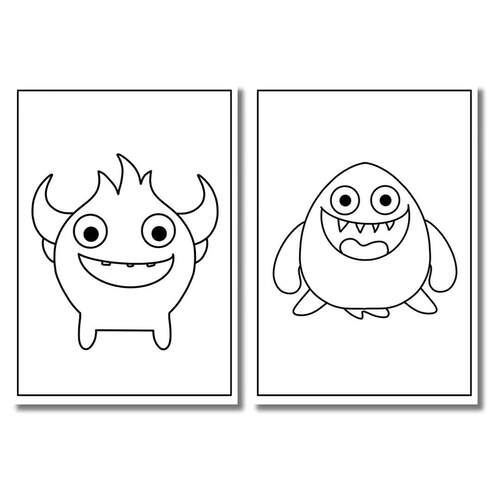 Cute Monster Coloring Pages, Coloring Sheets, Preschool, Worksheets