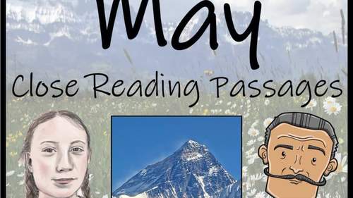 May Close Reading Comprehension Passages | 5th Grade & 6th Grade