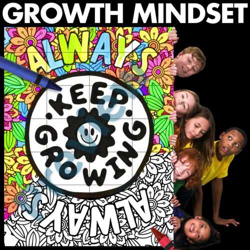 Keep Growing Spring Growth Mindset Collaborative Poster Activity ...