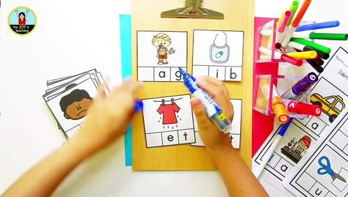 Kindergarten CVC Beginning Sounds Task cards or Worksheet | TPT