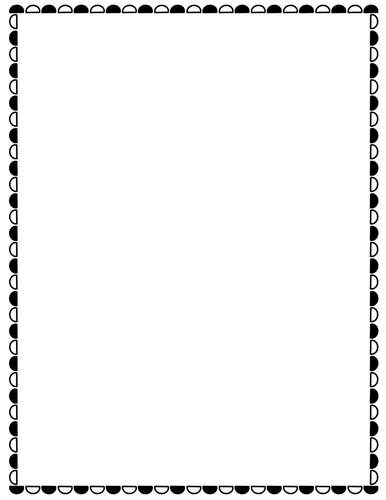 Doodle border Digital clipart set (8.5'' x 11'' Page border clipart )