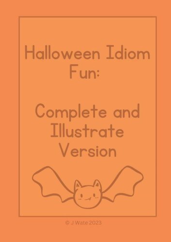 Halloween Activity Booklet - Idiom Worksheets for Creative Thinking ...