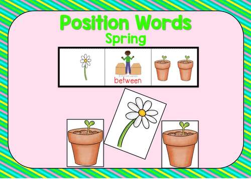 Spring Positional Words Activities for Kindergarten | April Math Center