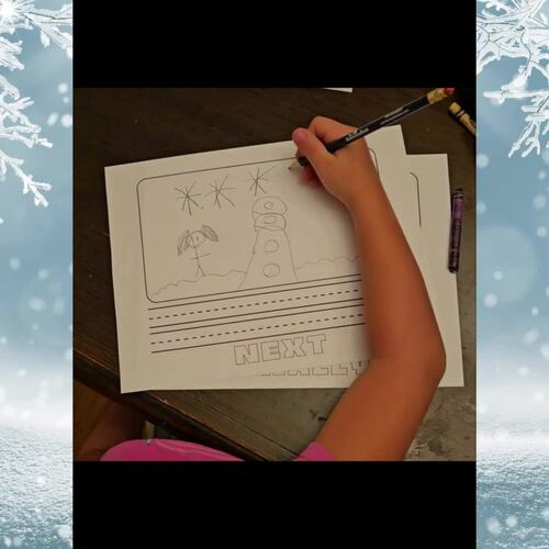 How to Build a Snowman Sequencing Flipbook - Sequence Writing Activity