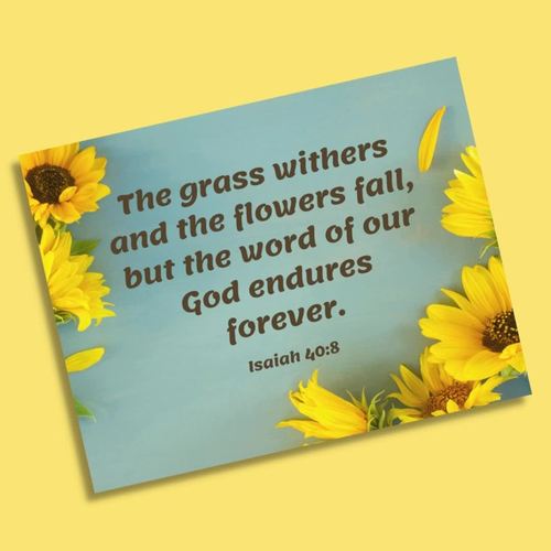 Bible Memory Verse Activities for Isaiah 40:8 by The Jillybean Jar