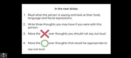 Thought Bubble Speech Bubble Google Slides Activity for Perspective and SEL