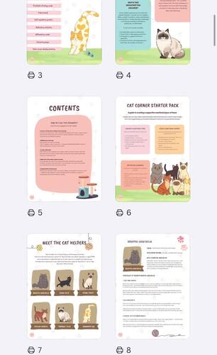 Cat Calm Corner Kit – Printable Emotional Regulation Tools for Kids ...