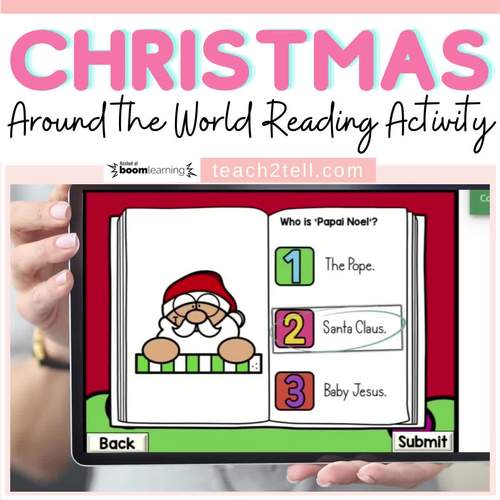 Christmas Reading Comprehension Digital Activities Boom Cards by Teach2Tell