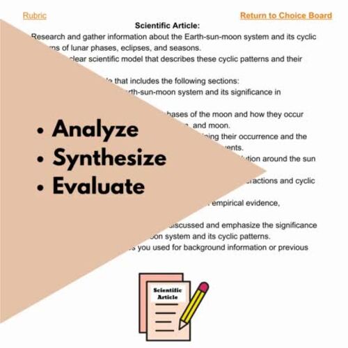 Moon Phases and Seasons (MS-ESS1-1) by Dr B Science | TPT