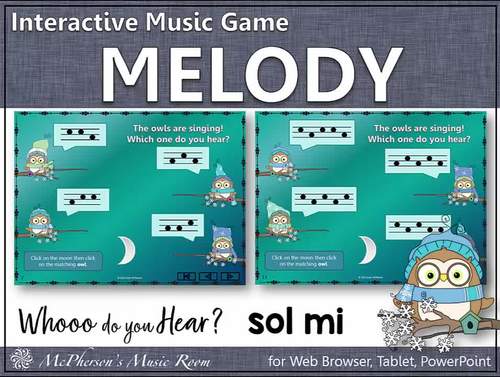 Solfege Winter Music Activity Elementary Music Game Sol Mi {Whooo}