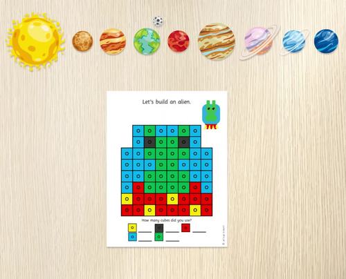 Space Snap Cubes Mats, Connecting Cubes Task Cards, Fine Motor Skills ...