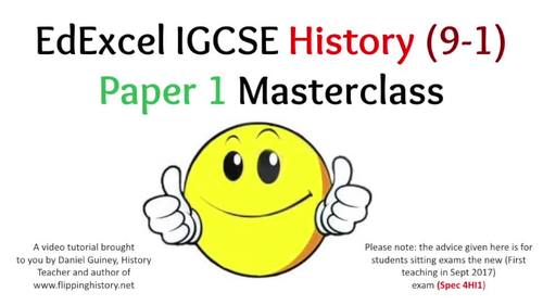 EdExcel IGCSE History Paper 1 (9-1) - Exam Technique Video | TpT EdExcel IGCSE History Paper 1 (9-1) - Exam Technique Video | TpT