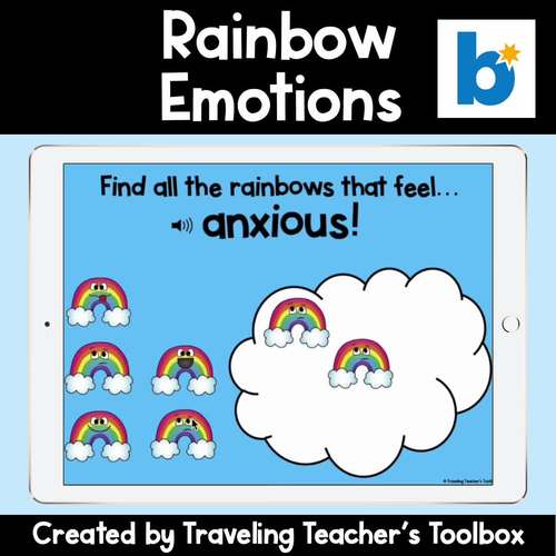 Rainbow Emotions Boom Cards by Traveling Teacher's Toolbox | TPT