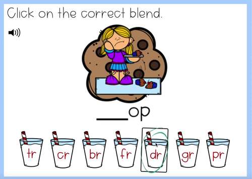R Blends Boom™ Cards with BR CR DR FR GR PR TR | Center Game for 1st Grade