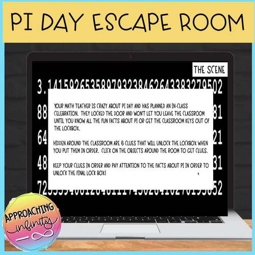 Pi Day Digital Escape Room Quadratic Functions by Approaching Infinity