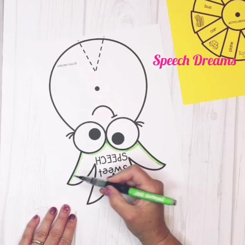 Pineapple Speech Therapy Craft: Both articulation and language targets