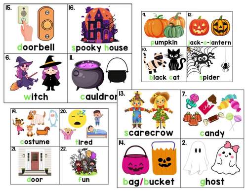 Halloween Write the Room (28 cards/14 task sheets) by Kinderoo81