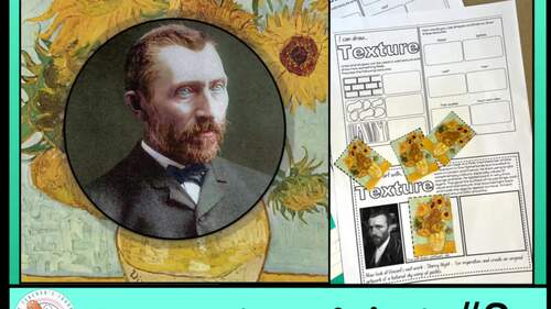 Art Element of TEXTURE lesson for Vincent Van Gogh with guided art project