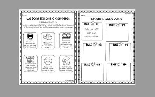 We Don't Eat Our Classmates Book Companion Activities | No Prep Read Aloud