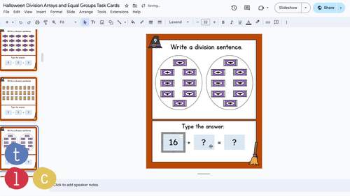 Halloween Math Activity - 3rd Grade Division Arrays and Equal Groups ...