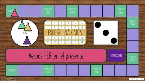 VERBOS -ER | INTERACTIVE REVIEW GAME | SPANISH by Perfect Plans by Marilyn