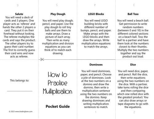 How to Practice Multiplication Pocket Guide | Printable Mini Book