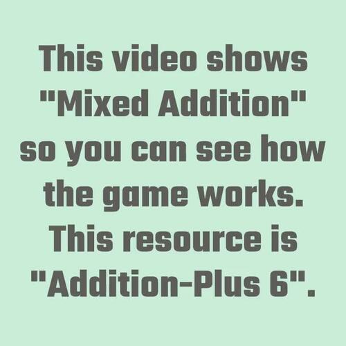 Addition Game Connect Four 4 Addition Facts Family Plus Six 6 Review ...